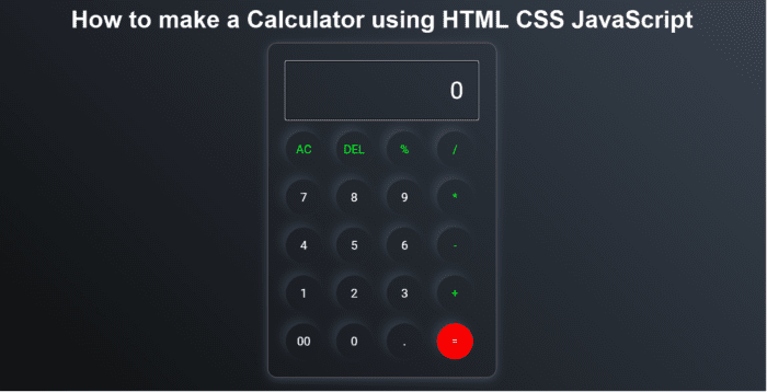 How to make a Calculator using HTML CSS JavaScript - Devnote